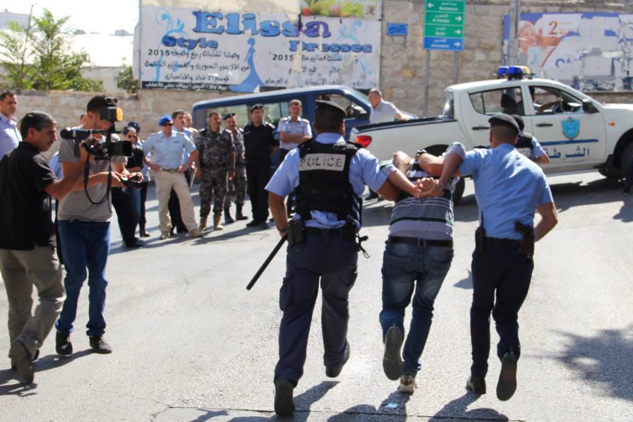 Palestinian Police Officers performed kidnapping and hostage taking ...