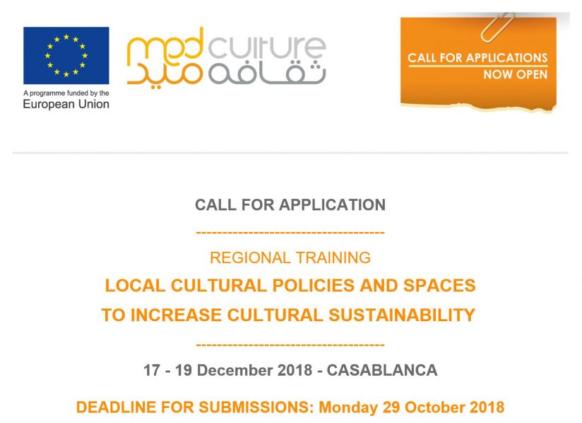 Open call: Local cultural policies and spaces to increase cultural ...