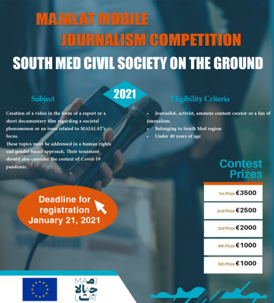 EU-funded Majalat mobile journalism competition launched to support civil society efforts on the ...