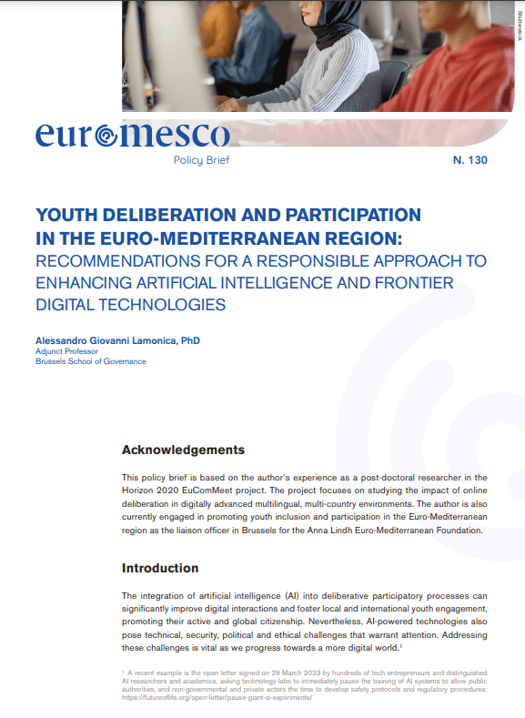 Youth Deliberation and Participation in the Euro-Mediterranean Region ...