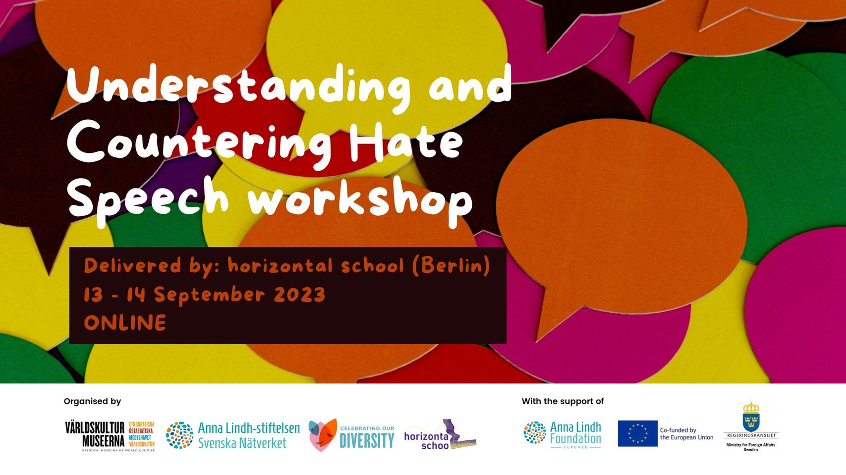 Workshop (13 and 14 September): Understanding and Countering Hate ...