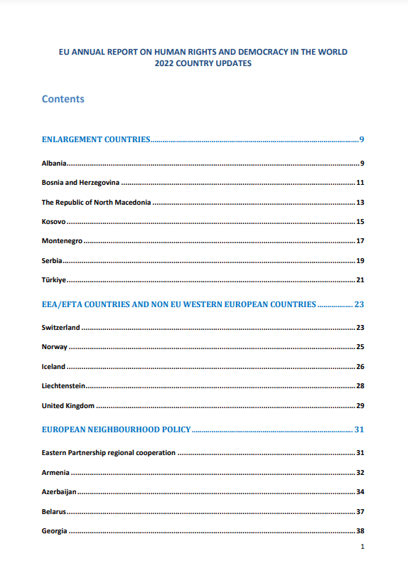 2022 Human Rights and Democracy in the World (country reports) - EU ...
