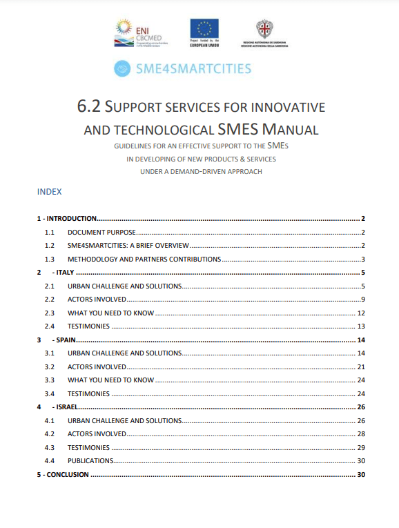 SME4SMARTCITIES support services manual - EU Neighbours
